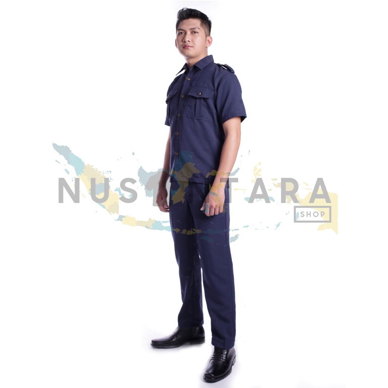 Seragam Safari NAVY Pria Lengan Pendek Seragam Paspampers Seragam ... Seragam Safari NAVY Pria Lengan Pendek Seragam Paspampers Seragam ...