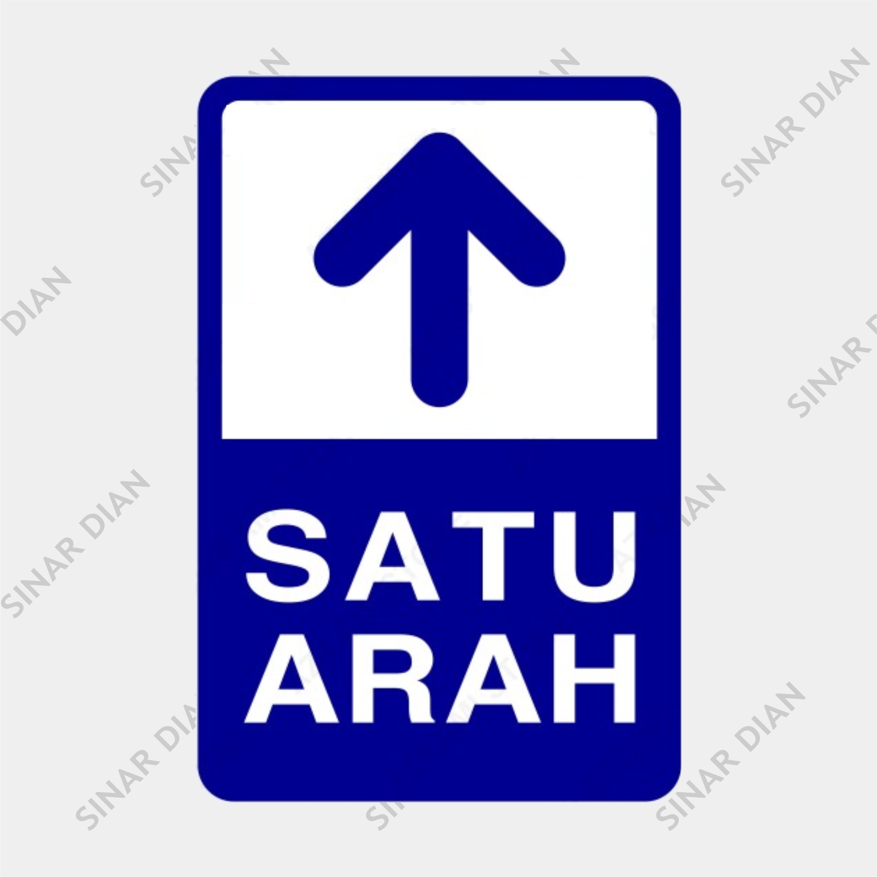 Rambu Plang Informasi Jalur Satu Arah 20cm x 30cm - Plat Alumunium ...