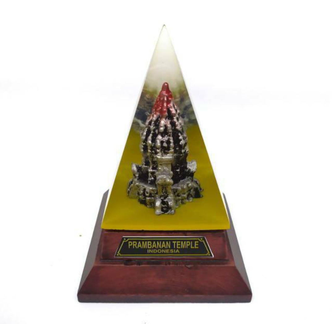 Souvenir Miniatur Candi Prambanan Kristal Ukuran Kecil Warna Lengkap ...