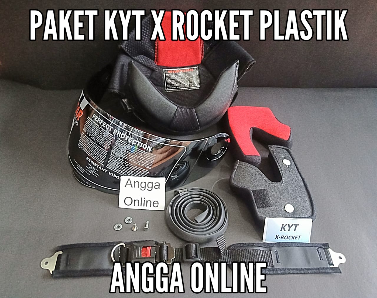 PREMIUM Paket KYT X Rocket Plastik, Busa Helm KYT XRocket Kancing Plastik, Busa Helm KYT X ...