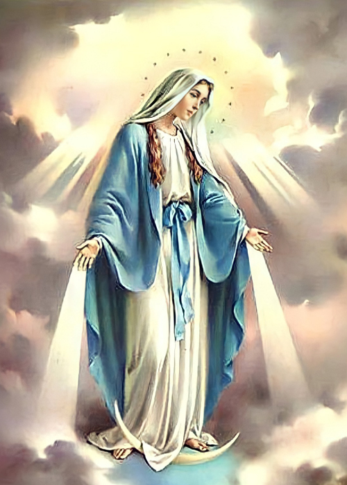 Lukisan Poster Cetak Modern Big Jumbo Foto Bunda Maria 70x100cm ...