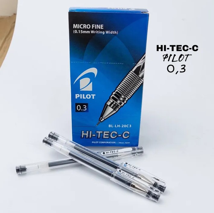 Pen HiTec Pilot 0.3/0.4 Hitam Biru / Pulpen Hitech | Lazada Indonesia