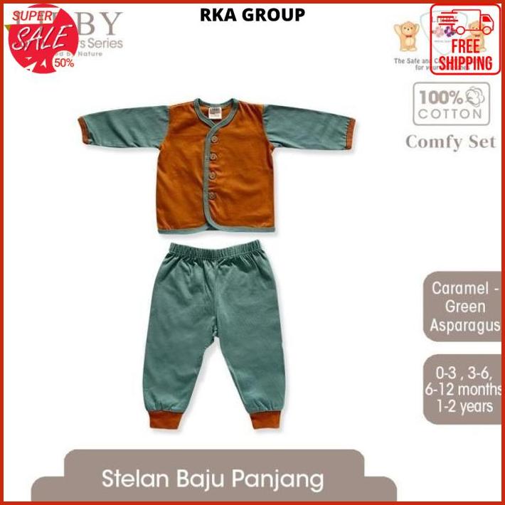 Libby Baby Comfy Earth Colors Series Set Baju Dan Celana Panjang ...