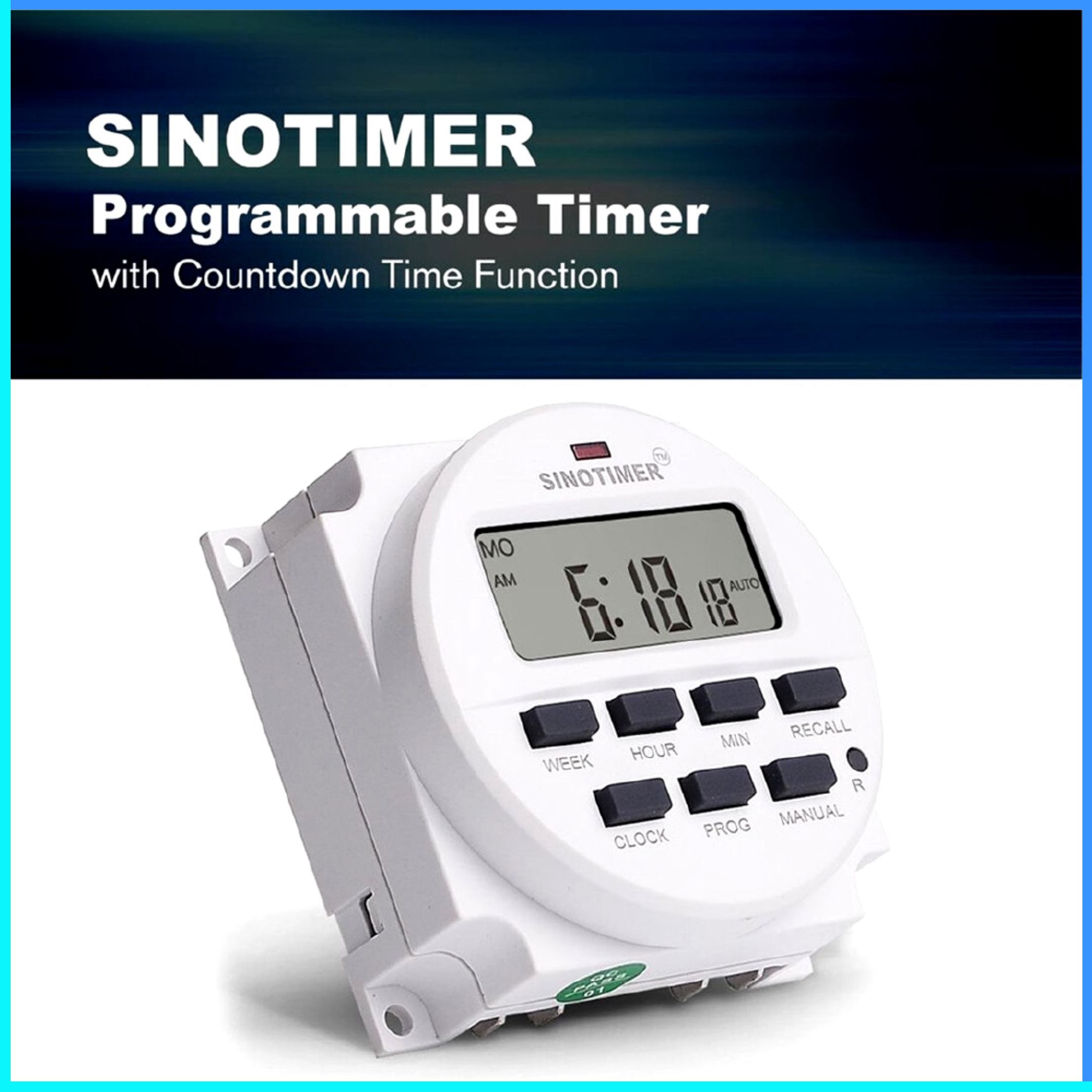COD Sinotimer Programmable Timer Switch Relay Countdown Time 220V AC ...