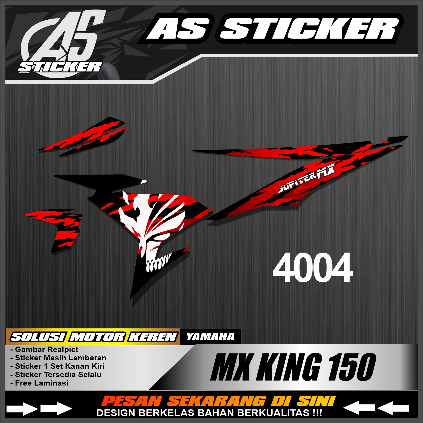 STRIPING STIKER SEMIFULL VARIASI ABSTRAK MOTOR JUPITER MX KING 150 ...