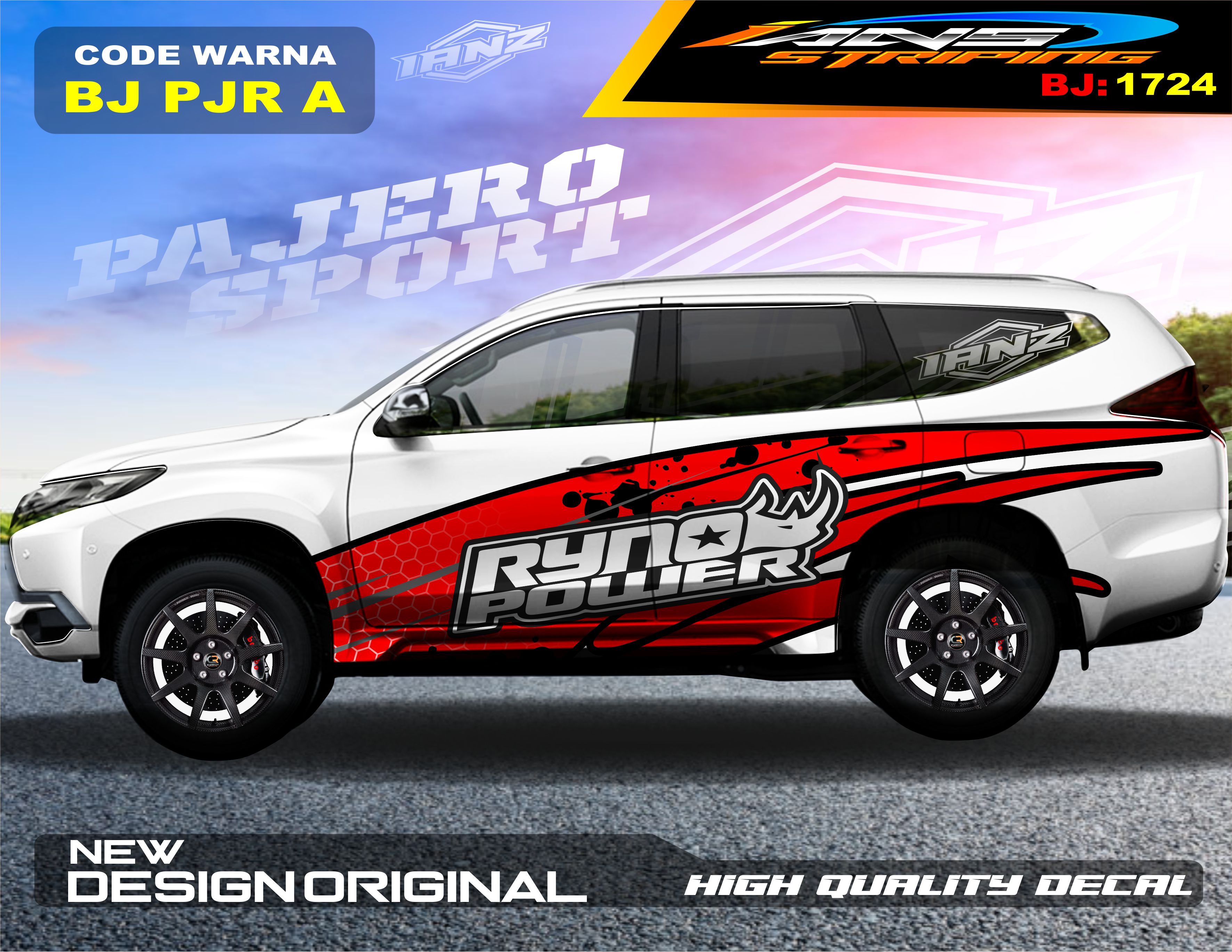 STIKER VARIASI MOBIL PAJERO FORTUNER / STIKER MOBIL GRAND LIVINA ...