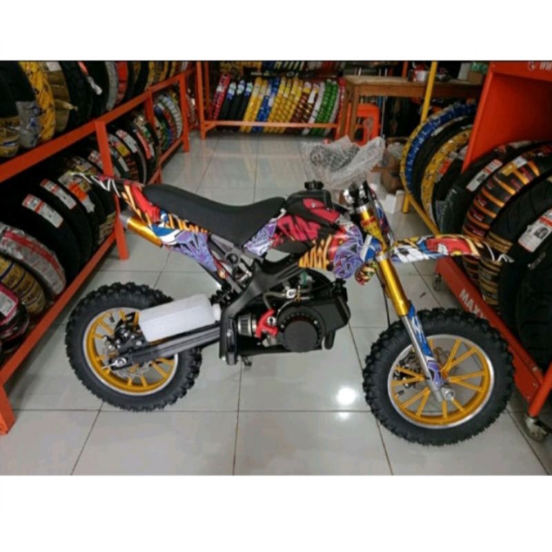 Sepeda Motor Mini Trial Anak Minimotor Minimoto Trail Mesin 50cc NEW ...