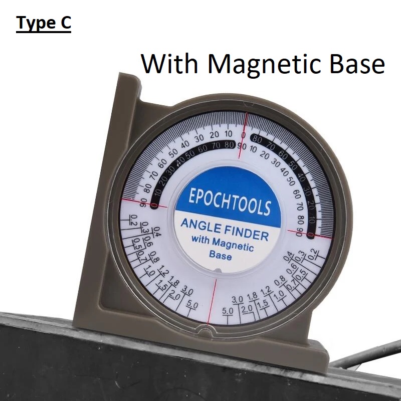 Busur Derajat Pengukur Sudut Kemiringan Inclinometer Angle Finder Bevel Box Protractor Magnetic ...