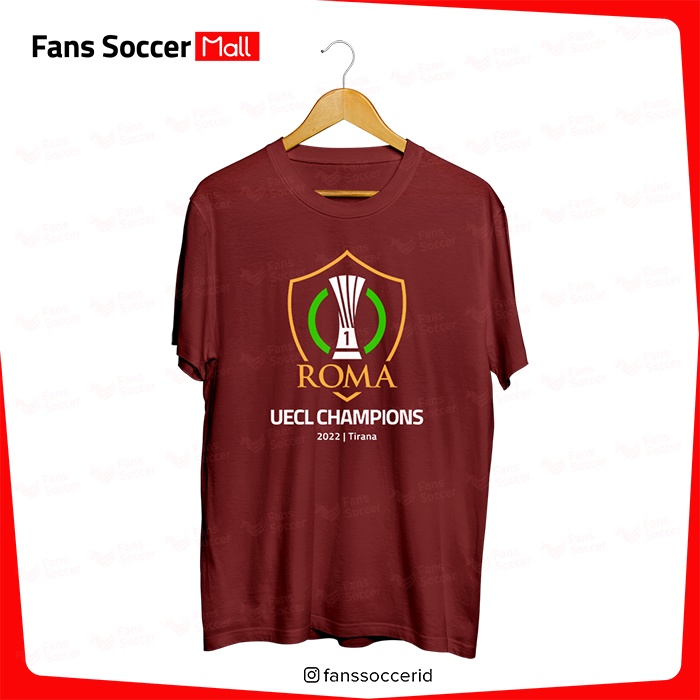 (KCO) Kaos AS Roma UECL CAMPIONE 2022 Tirana 100% Cotton - Kaos Roma Juara UECL | Lazada Indonesia