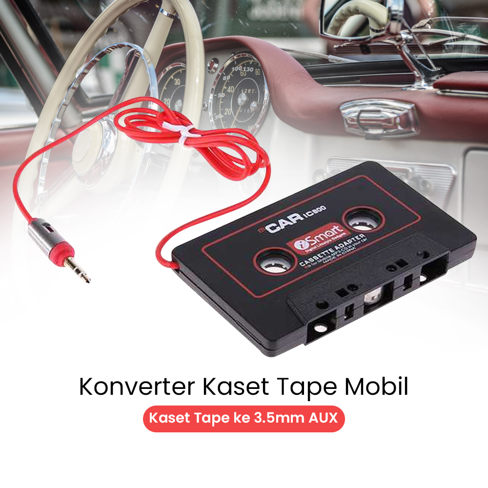 Car Digit Konverter Kaset Tape Mobil ke 3.5mm AUX - Dengan alat Car ...