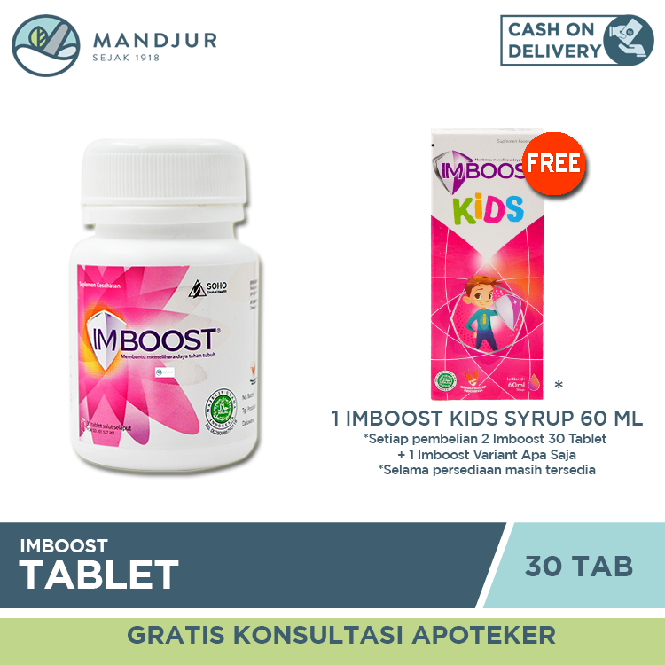 Imboost 30 Tablet - Vitamin Penambah Sistem Imun | Lazada Indonesia