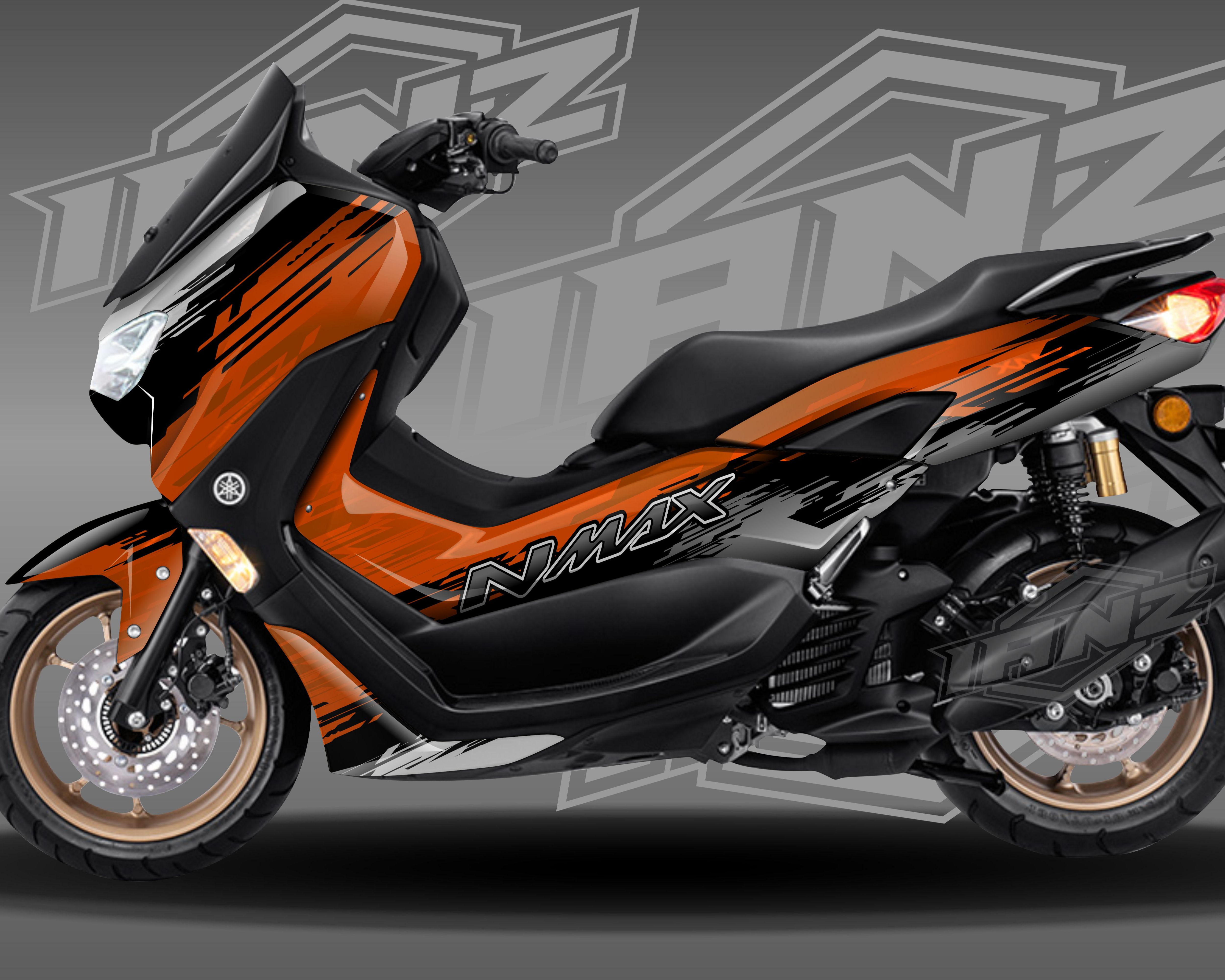 STICKER NMAX FULL BLOK MOTOR / DECAL FULL BODY NMAX / DECAL STIKER FULL ...