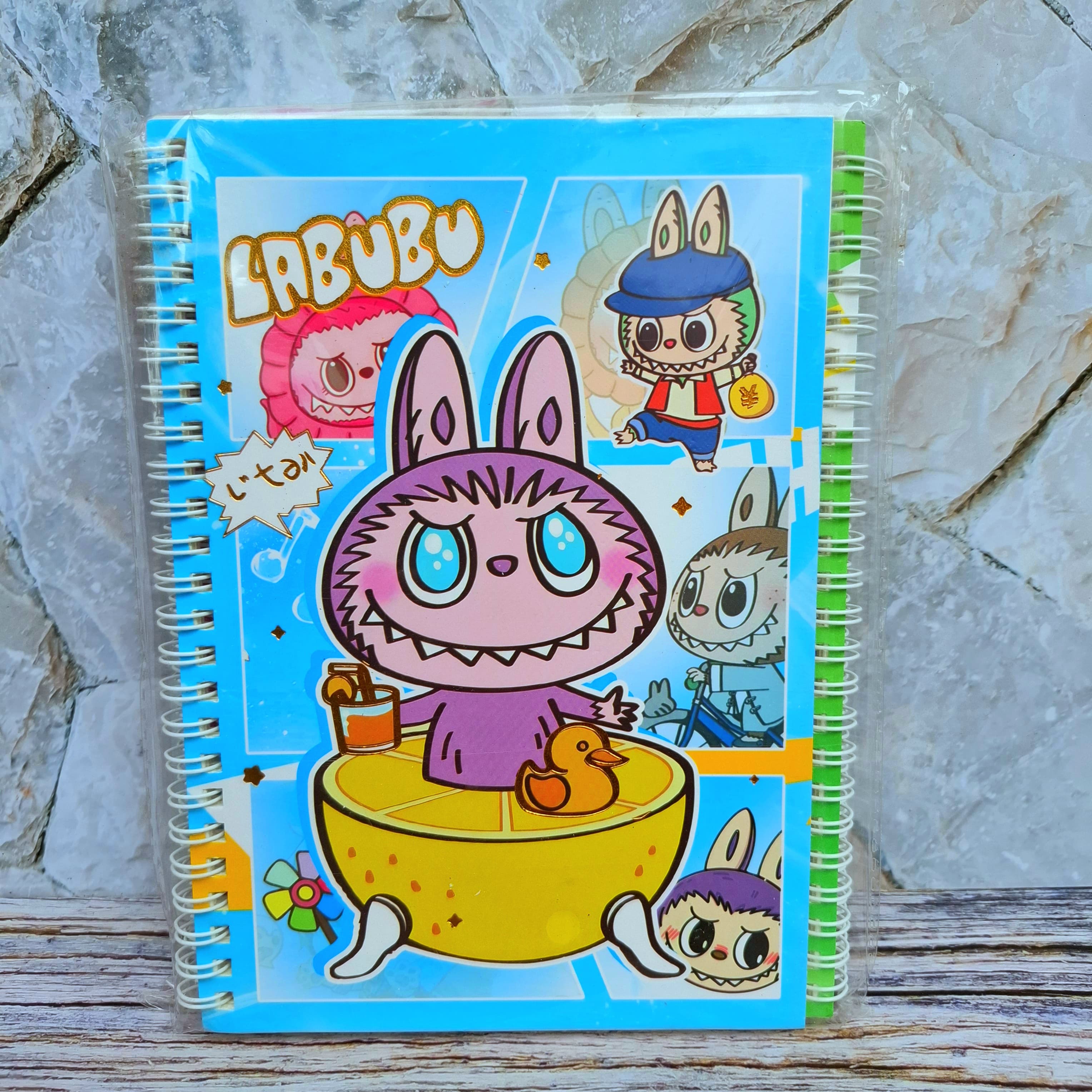 Buku Binder Spiral LABUBU Ukuran A5 Super Cute Lucu Kertas Bergaris ...
