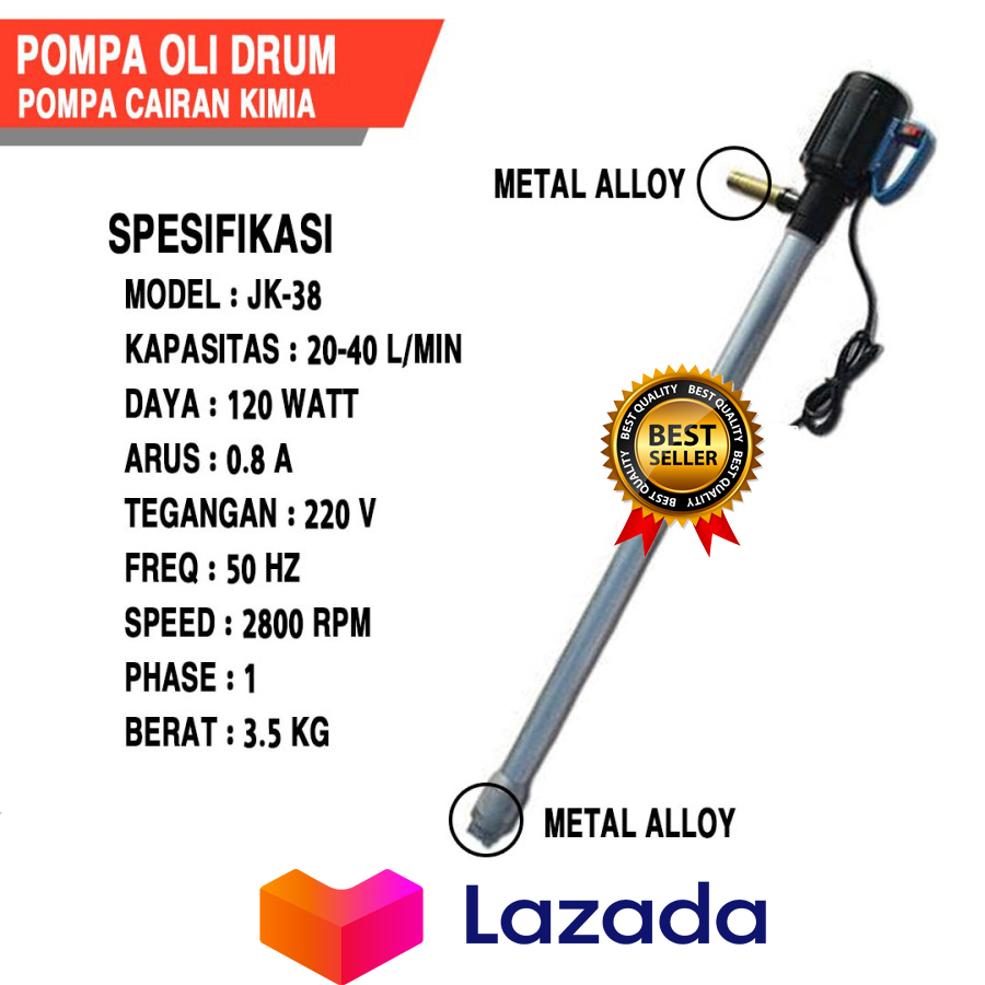Electric Oil Pump Pompa Oli Drum Elektrik Minyak Solar Bahan Kimia ...