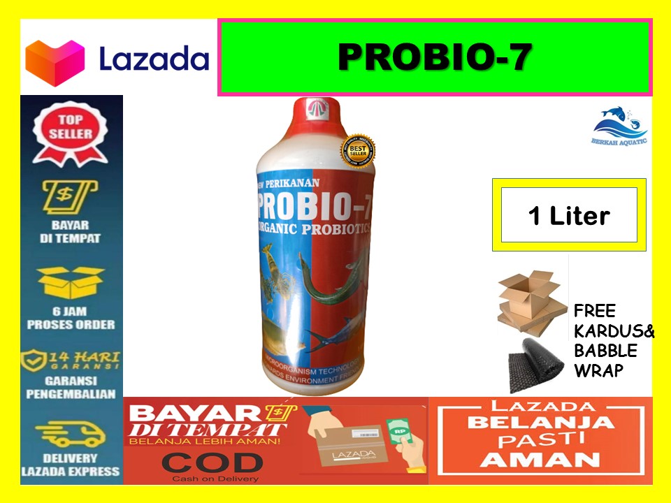 Probio-7 1 Liter Probiotik Organik Ikan Kolam Koi Koki Nila Lele ...