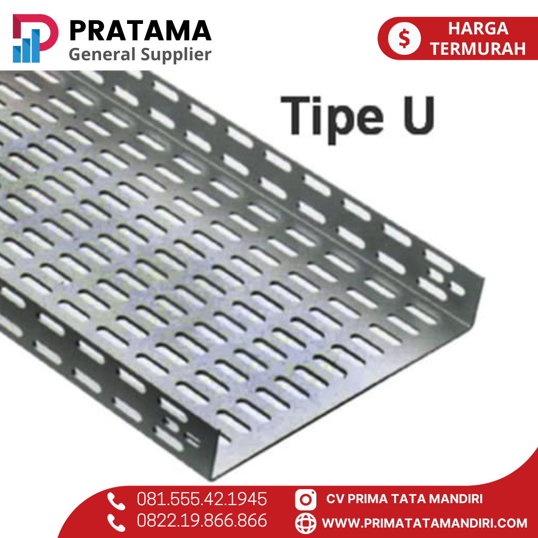 Kabel Tray 50x50x2400mm Electro/Hotdip Galvanis Tipe U | surabaya ...