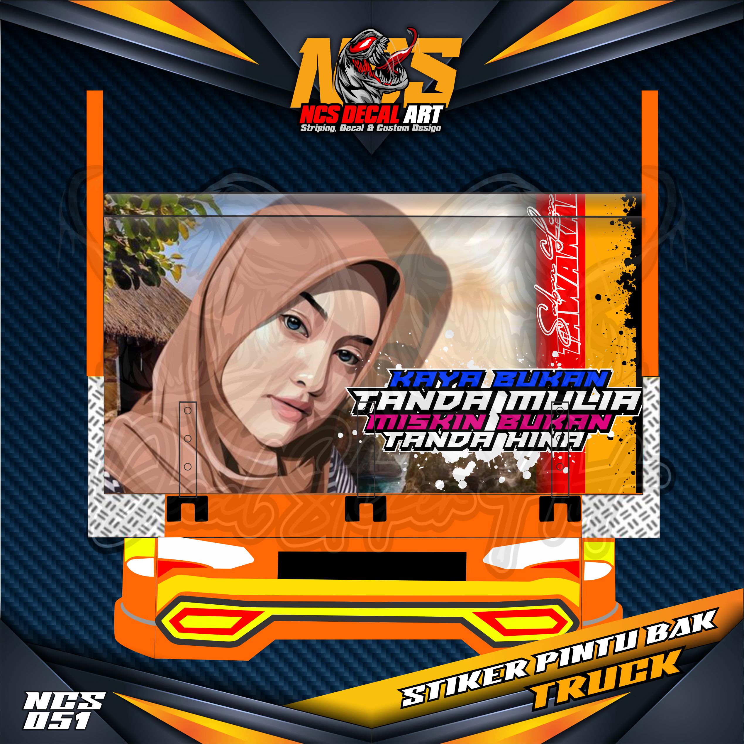 Stiker Decal Pintu Bak Belakang KAYA BUKAN TANDA MULIA MISKIN BUKAN ...