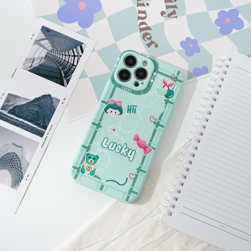 Softcase Macaron Motif Lucky - iP X XS XS Max IP XR IP 11 IP 6 IP 6S IP ...