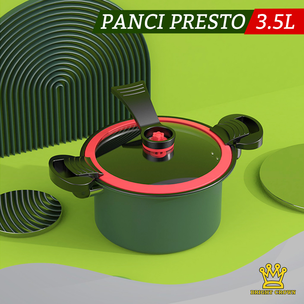 Bright Crown Panci Presto Teflon Totipotent /Micro Pressure Cooker Pot ...