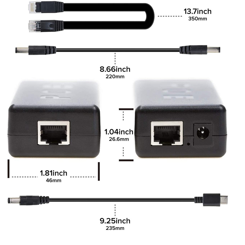 PoE Splitter 5V 4A for Jetson Nano, for Raspberry Pi 4 and More ...