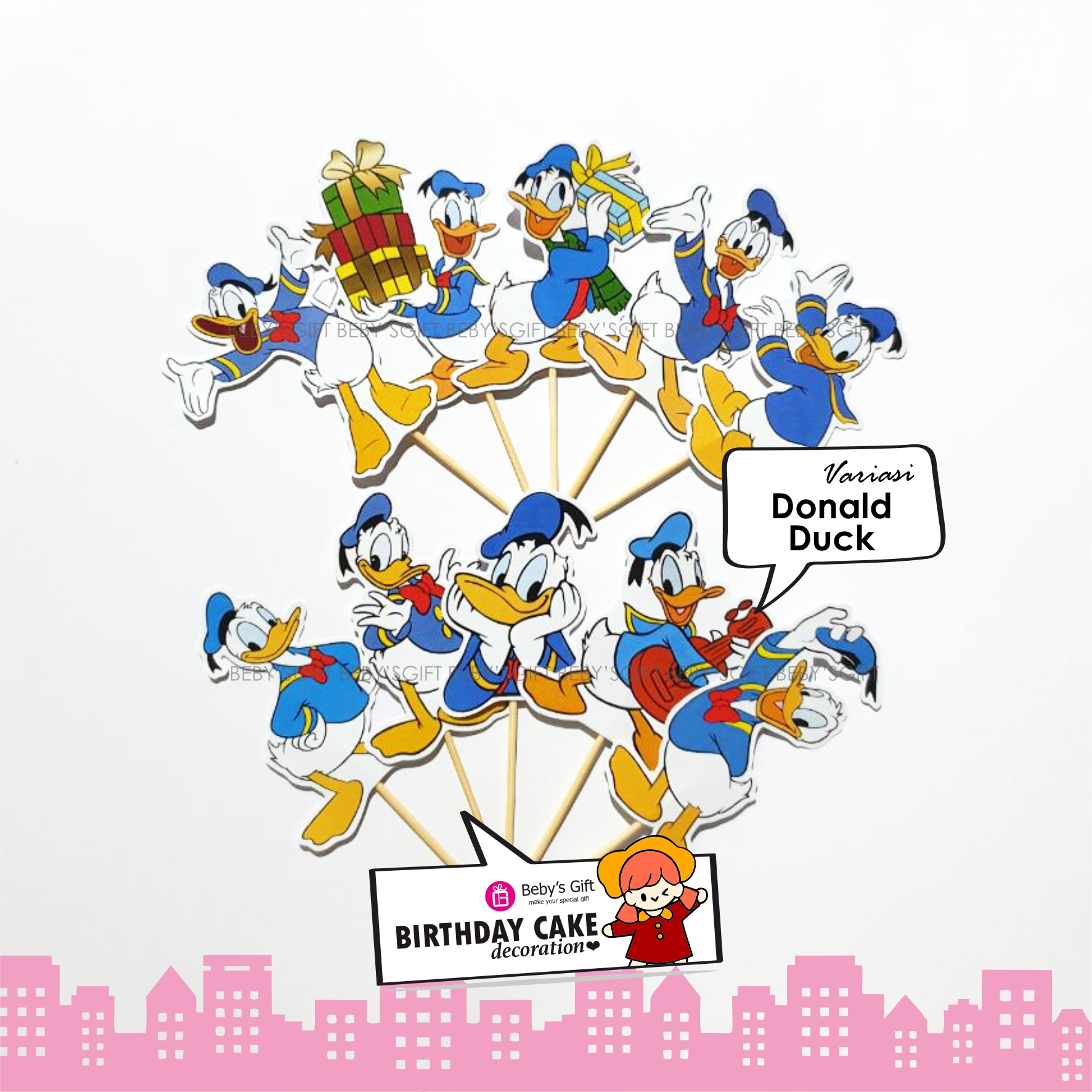 Topper Cake Ulang Tahun Karakter Donald Bebek | Lazada Indonesia