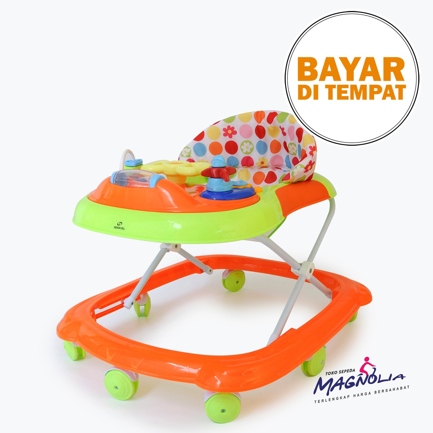 Baby Walker Wolker Spacebaby Roda Dorongan Bayi Belajar Jalan Anak ...