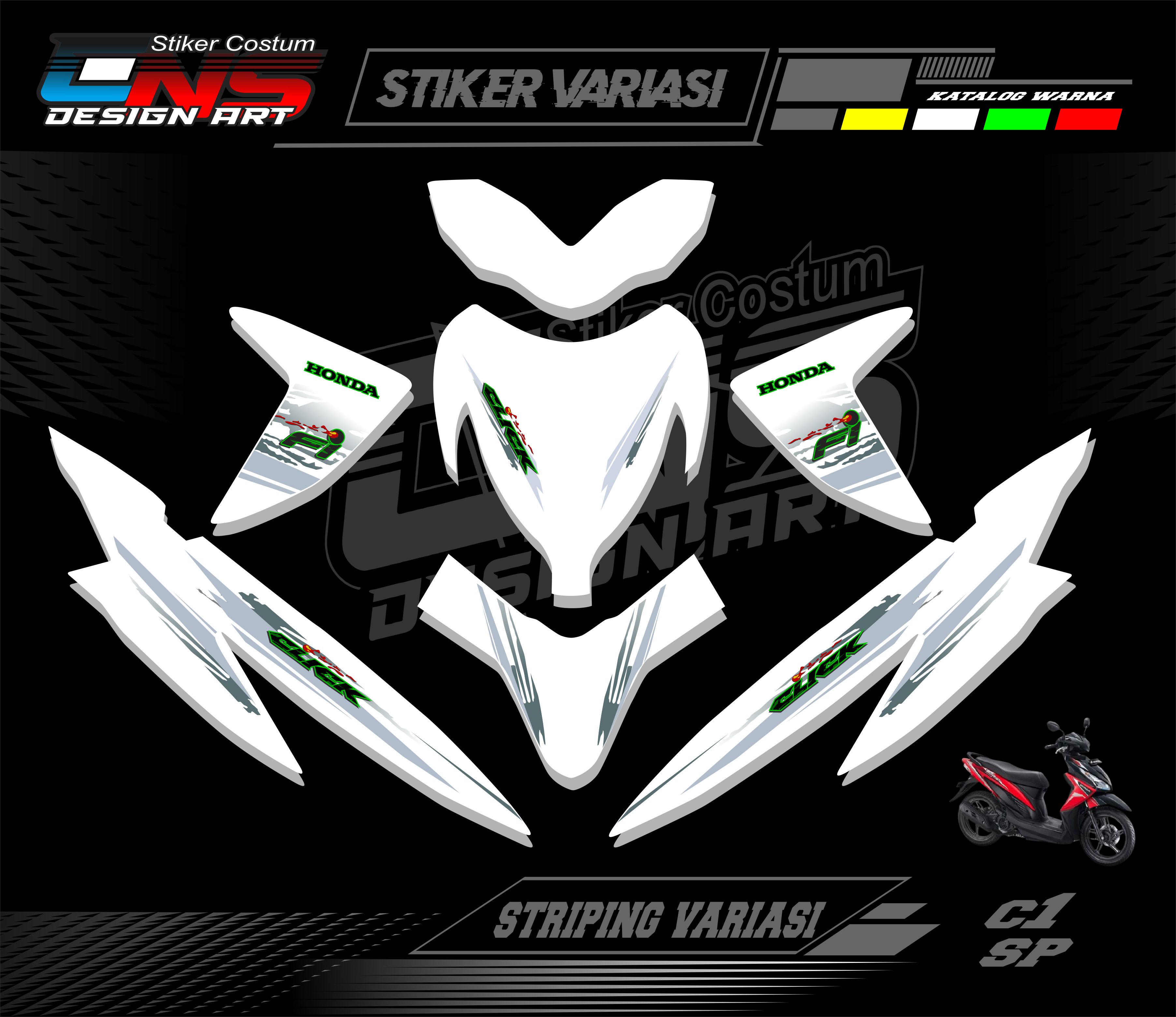 Sticker Striping Sticker Honda Vario 110 Fi 008-Variasi List Motor ...