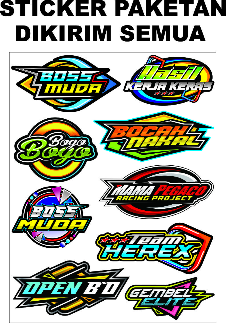 STICKER MOTOR / STIKER MOTIF RACING /VARIASI STICKER CUSTOM UNIVERSAL ...