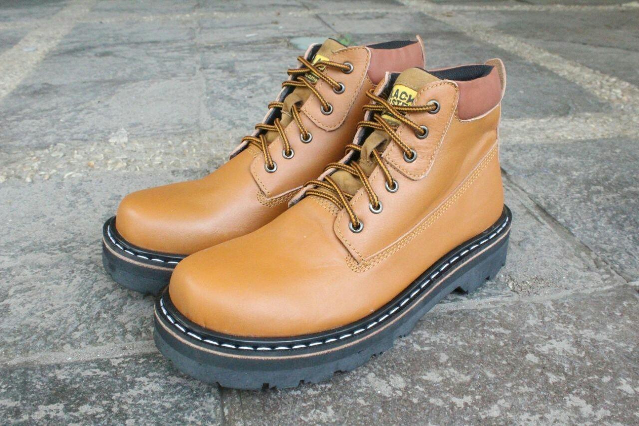 sepatu boot classic rocker bahan kulit blackmaster blackstone original ...