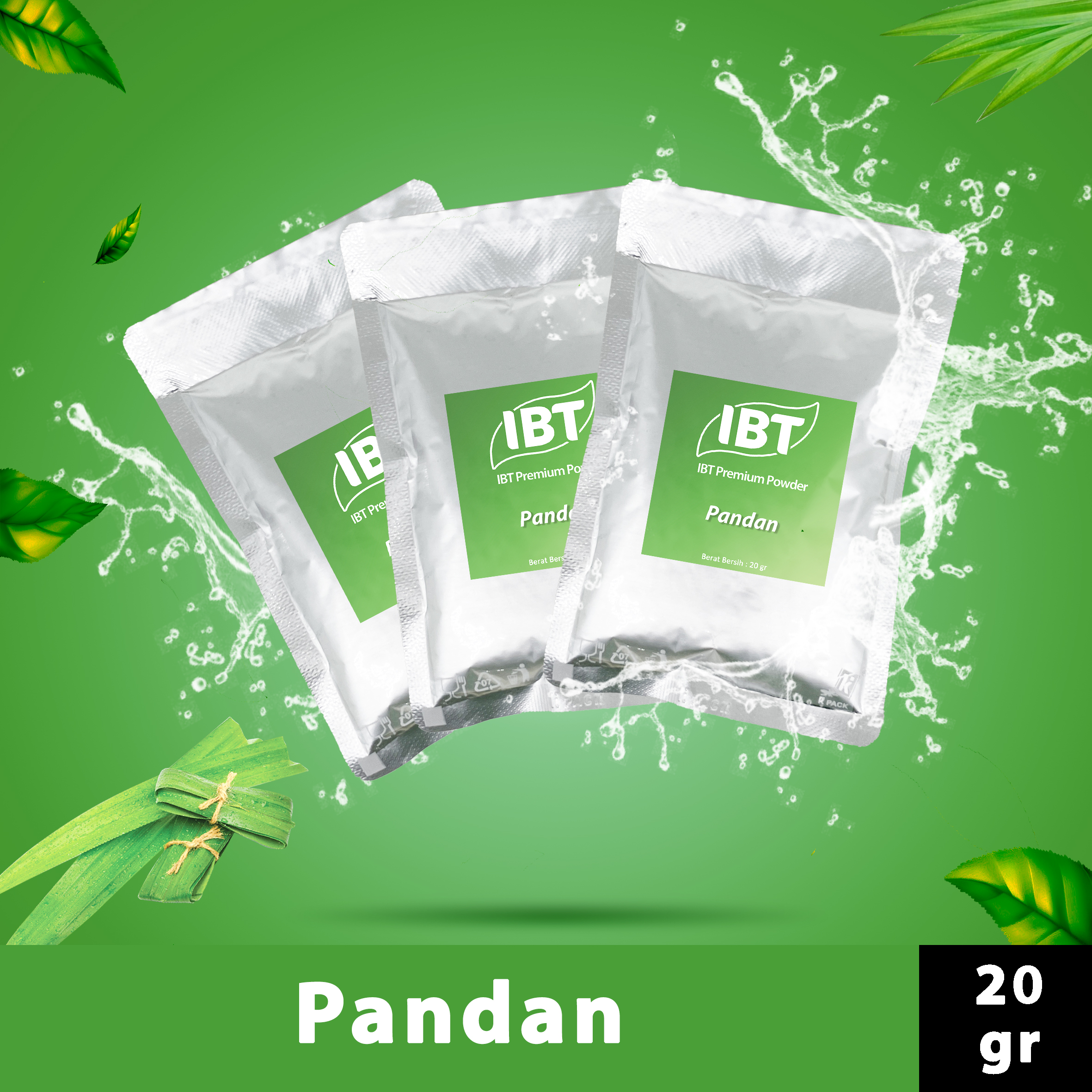 Bahan Minuman Bubuk Rasa Pandan IBT Premium Powder Sachet | Lazada ...