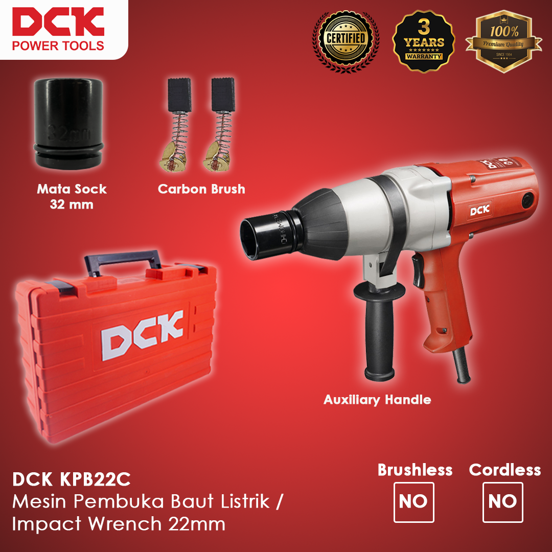 DCK KPB22C Mesin Pembuka Baut Listrik / Impact Wrench 22mm | Lazada ...