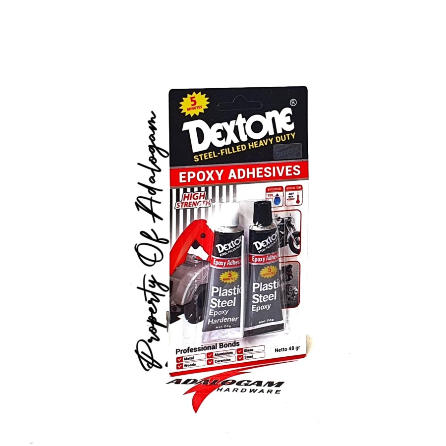 DEXTONE Epoxy Adhesive 5 Menit 48 Gram - Plastic Steel Lem Besi Campur ...