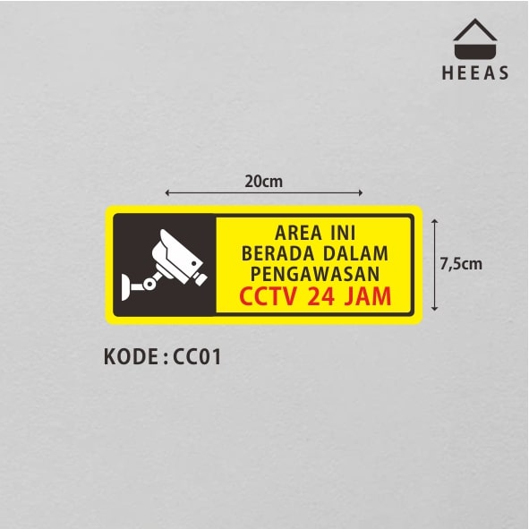 Stiker Dinding Kaca Kamera CCTV 24 Jam / Sticker CCTV | Lazada Indonesia