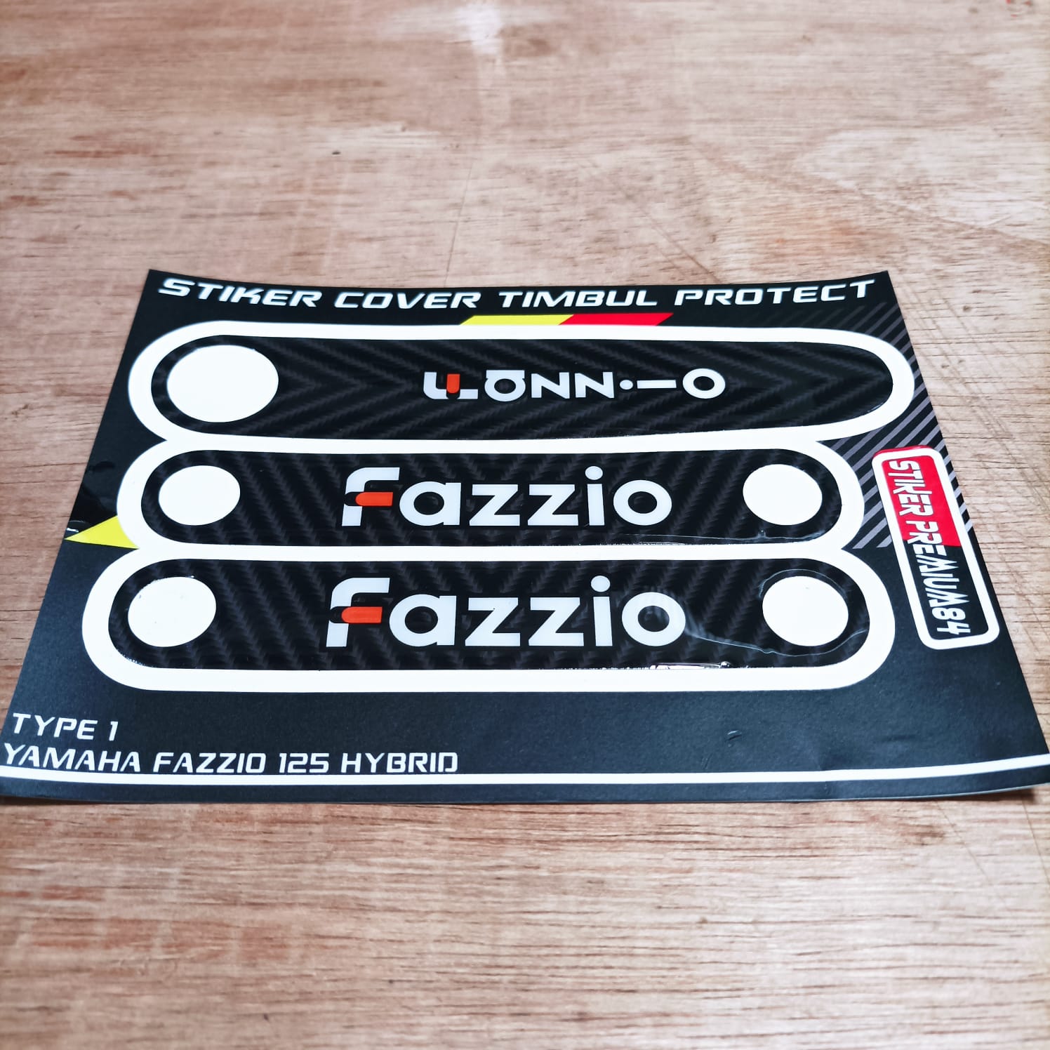 Sticker Stiker Resin timbul Side Panel Depan Samping Yamaha Fazzio 125 ...