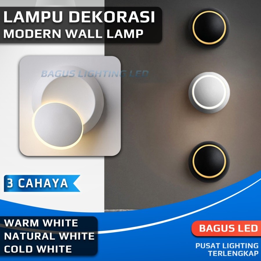 LAMPU DINDING WALL LAMP LED LAMPU MODERN MINIMALIS MOON LIGHT | Lazada ...