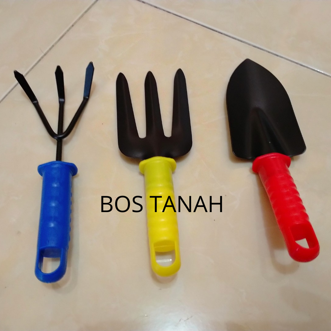 Sekop Kebun Taman Mini Set 3pcs - Alat Berkebun Sekop Garpu Garuk ...