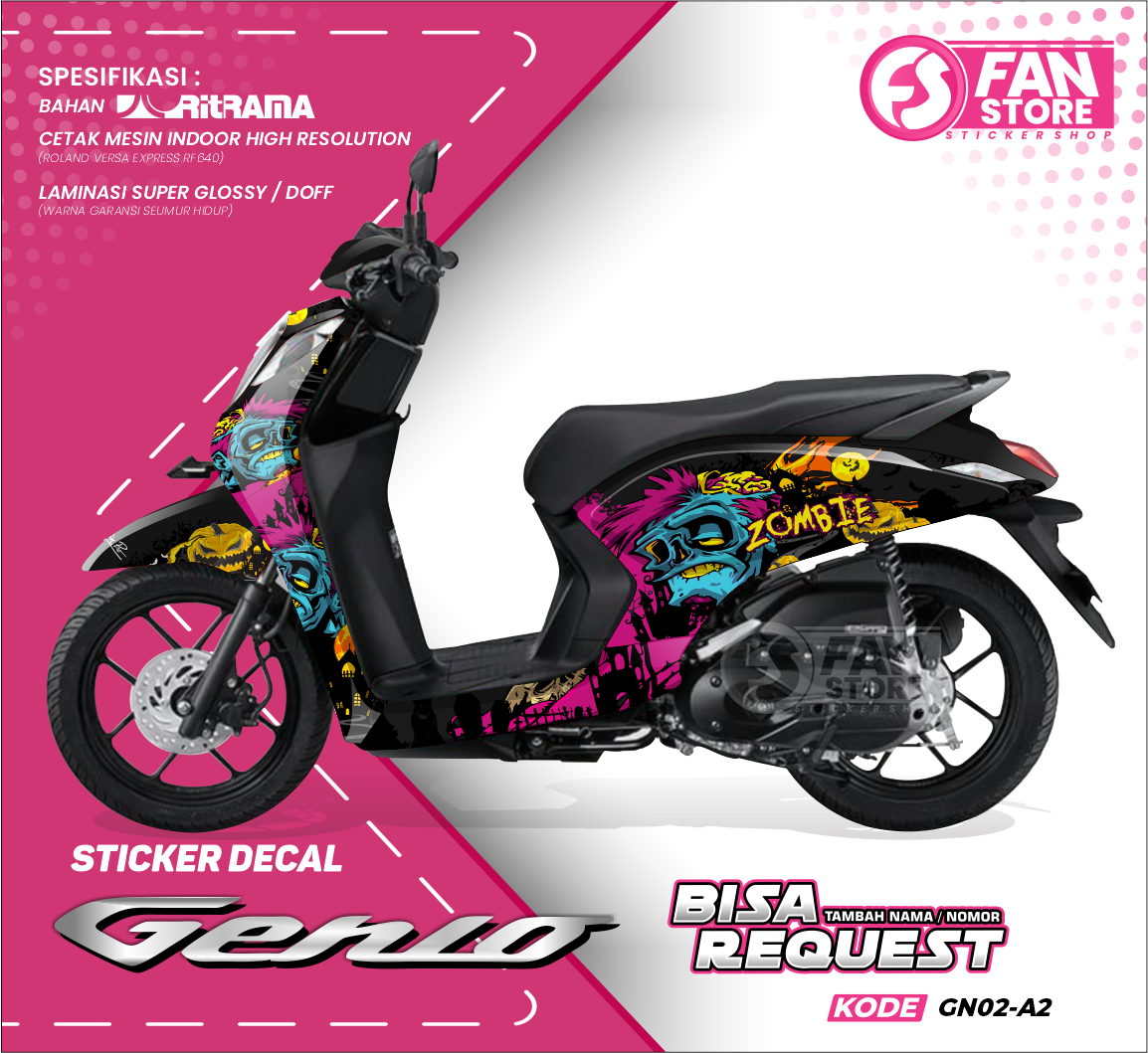 Decal Honda Genio Full Body Sticker Genio Full Body - Striping Genio ...