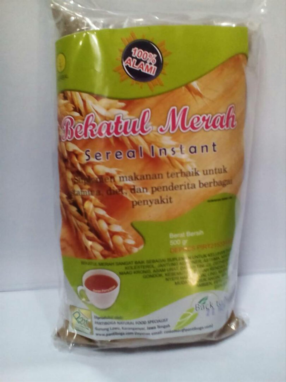 Sereal Bekatul Beras Merah Organik 100 gram dan 500 gram | Lazada Indonesia