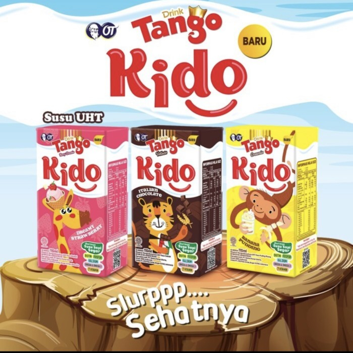 Tango Kido Susu UHT Strawberry Chocolate Banana 115ml 1 Dus Isi 36 ...