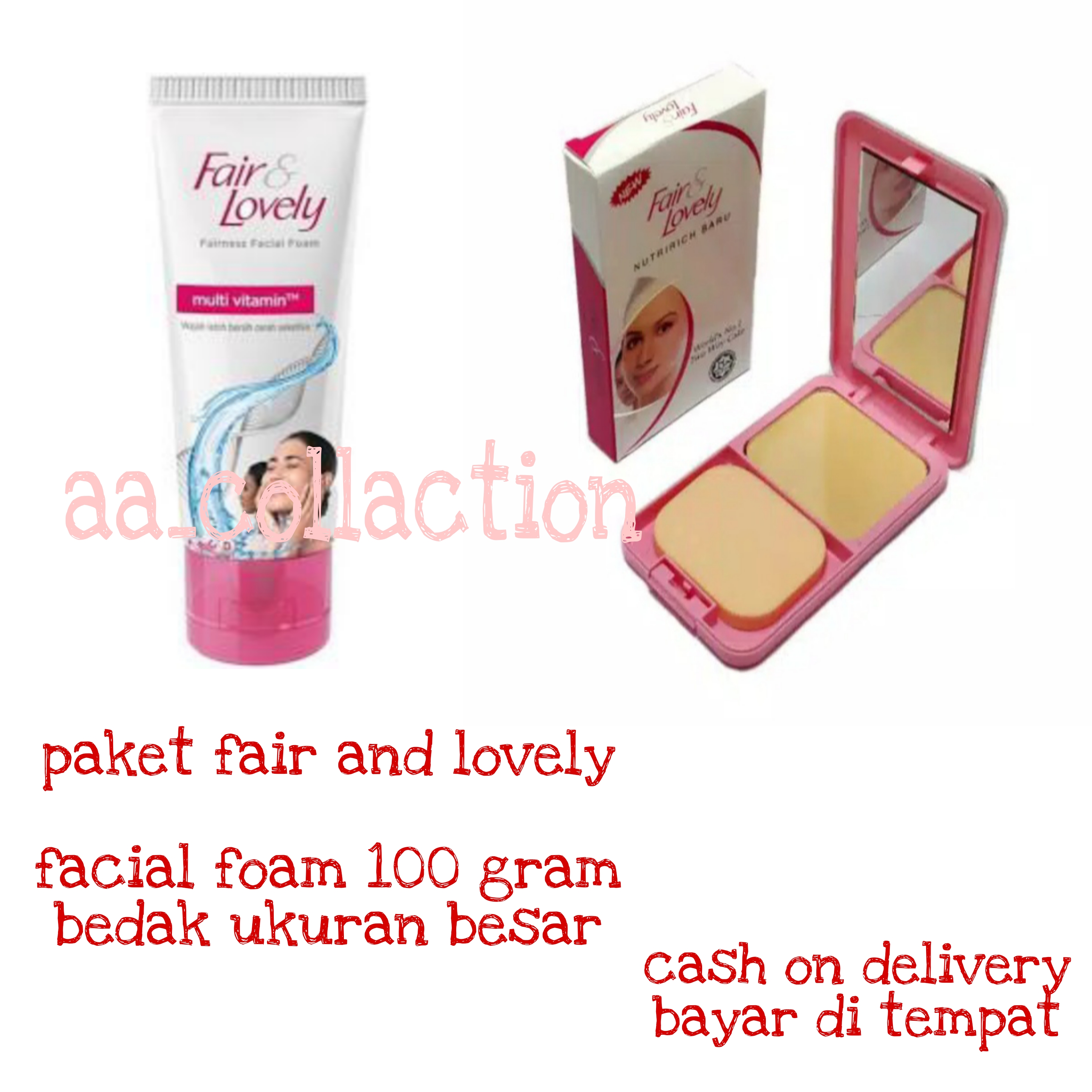 PAKET FAIR AND LOVELY BEDAK UKURAN BESAR / FACIAL FOAM 100 GRAM ...