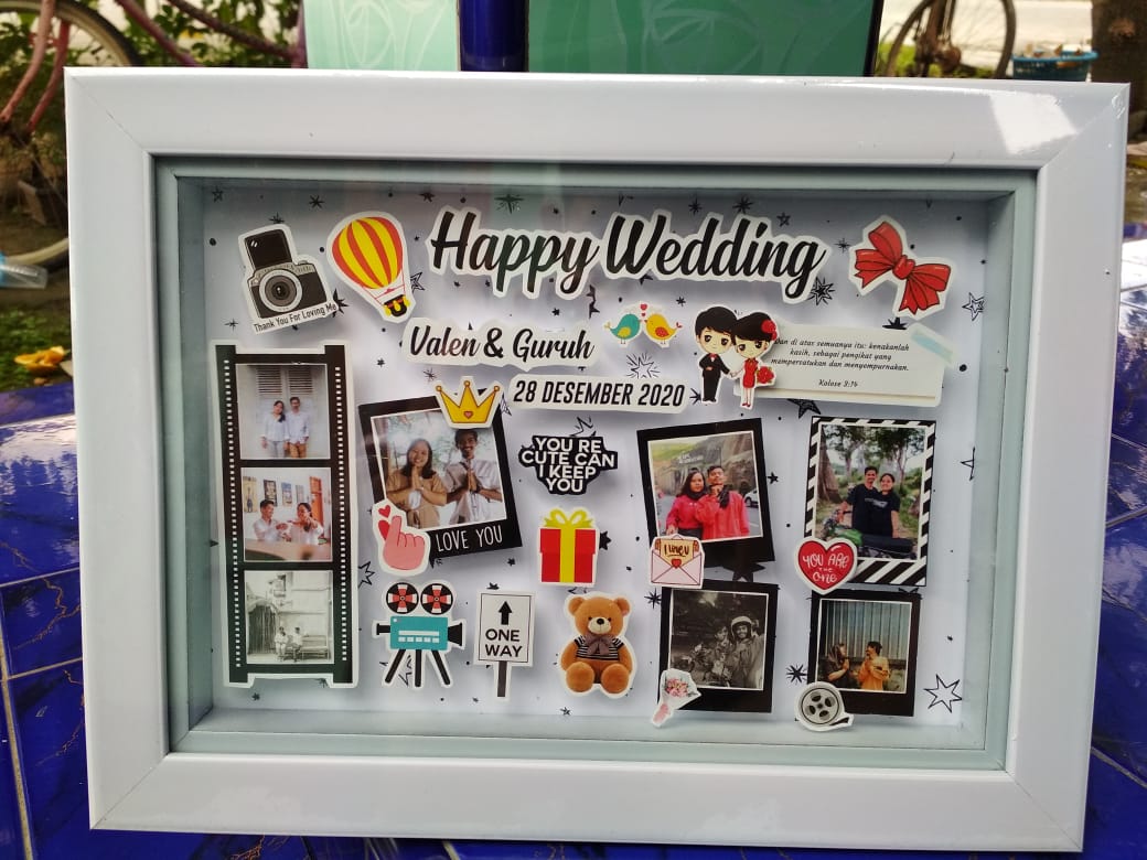 Scrapframe Pernikahan, Kado Pernikahan, Kado Wedding Unik,, Free Box ...
