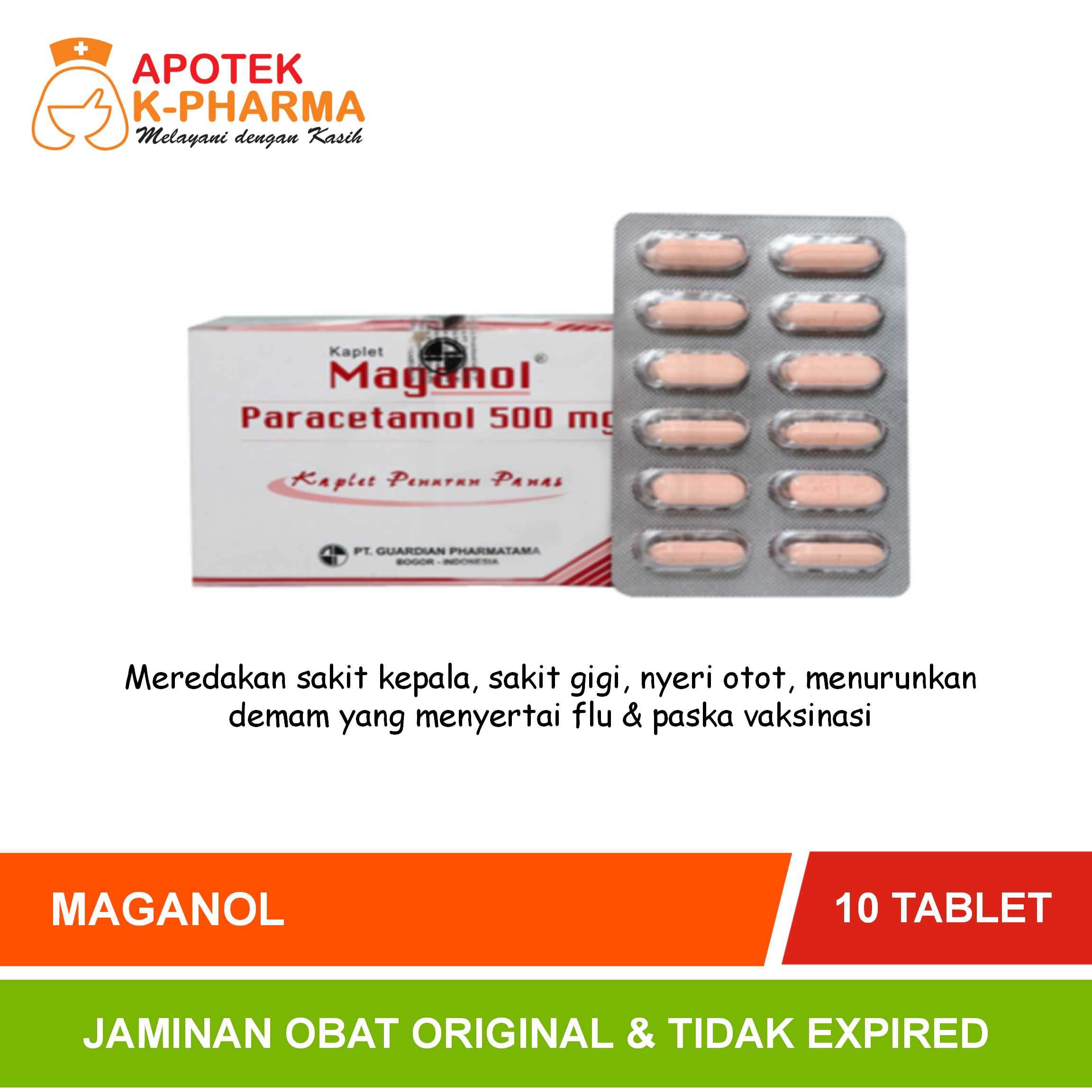 Maganol Strip Isi 10 Tablet Obat Original Guardian | Lazada Indonesia