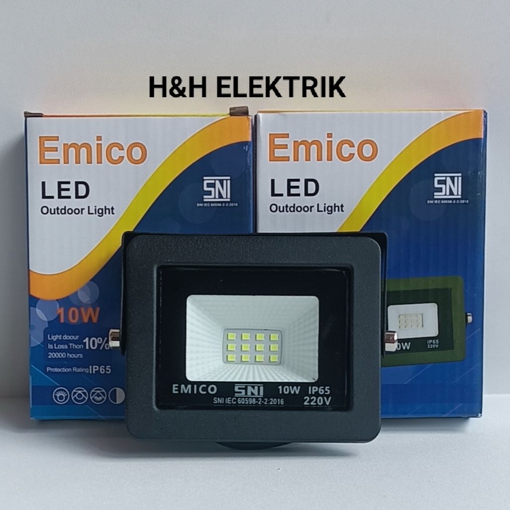 Emico Lampu Led Sorot / Lampu Tembak Led / Kap Sorot Emico 10W 10 Watt ...
