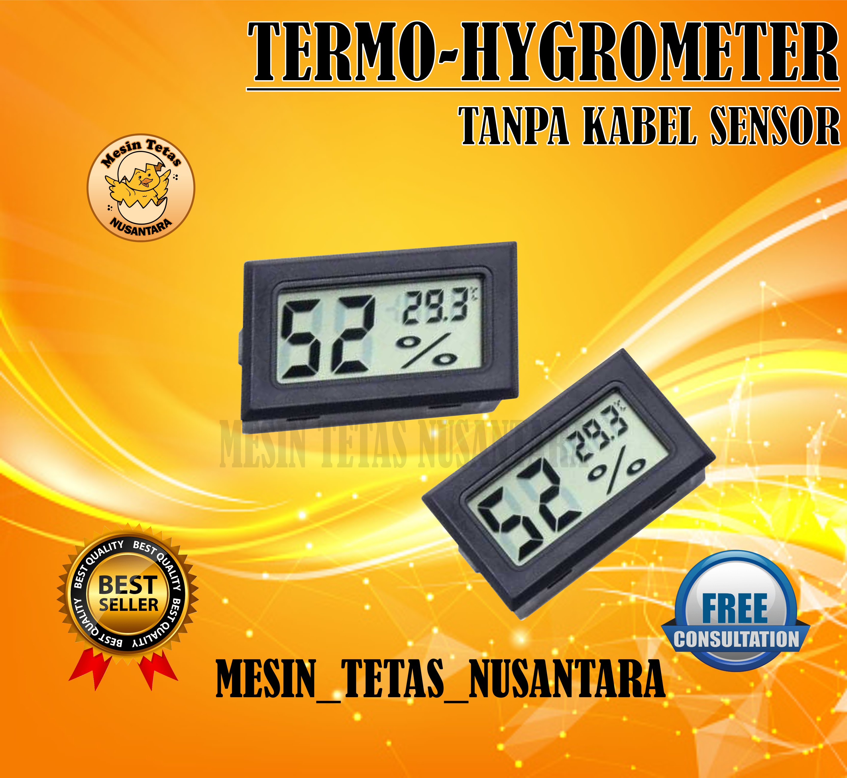Termometer Hygrometer Termohygrometer Pengukur Suhu dan Kelembaban ...