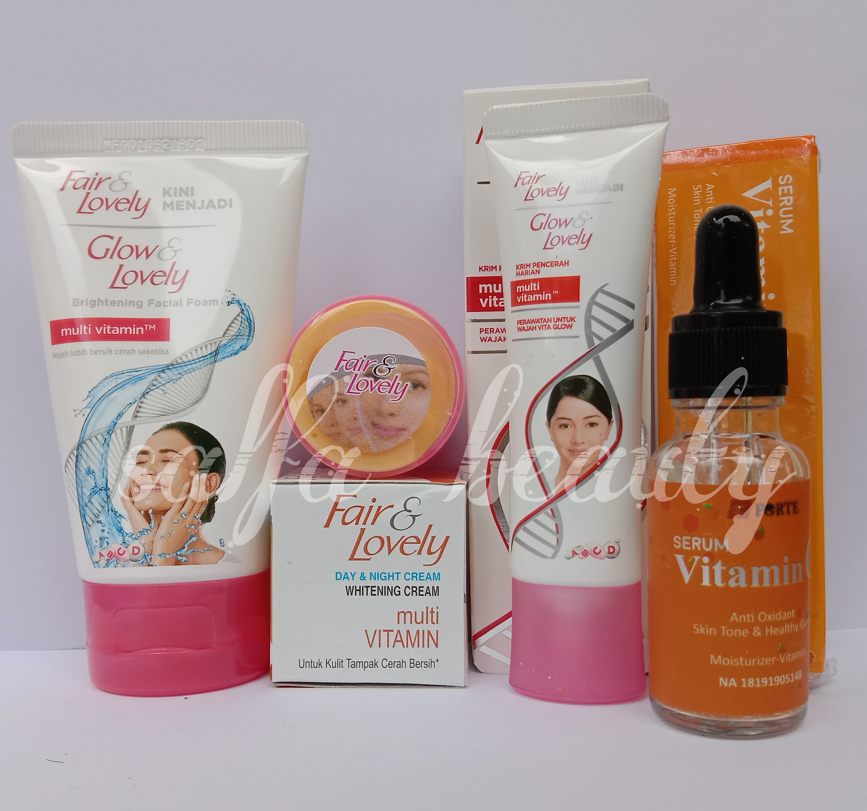Paket Lengkap Fair & Lovely 4in1 - Facial Foam 50g + Cream Susun Day ...