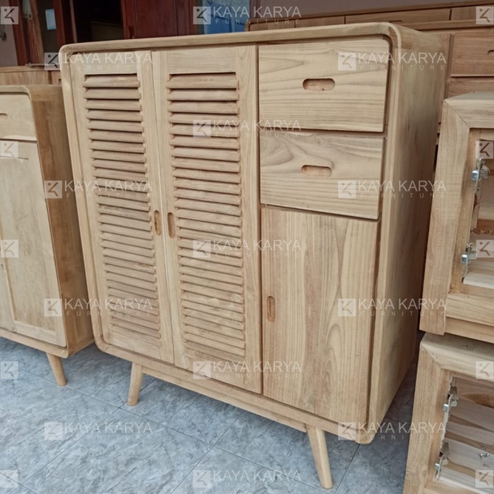 RAK BUKU JATI ALMARI BUKU JATI BUFFET BUKU JATI MENTAH | Lazada Indonesia