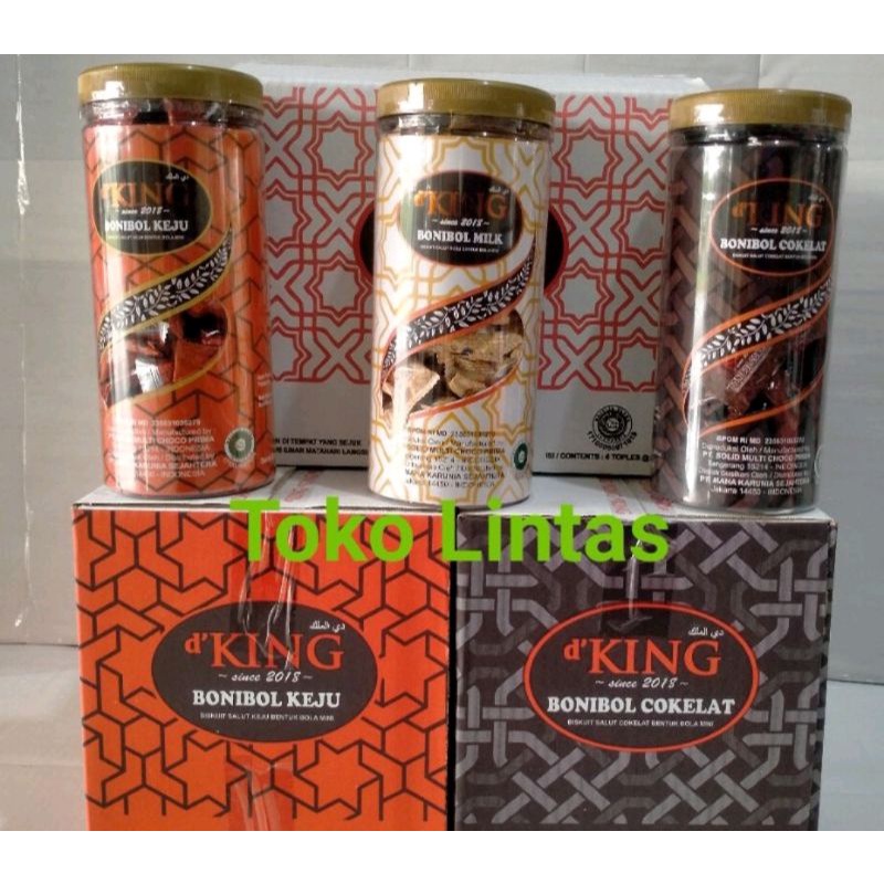 Bonibol Biskuit Salut Cokelat Keju Susu Jumbo Per Dus isi 6 Toples ...