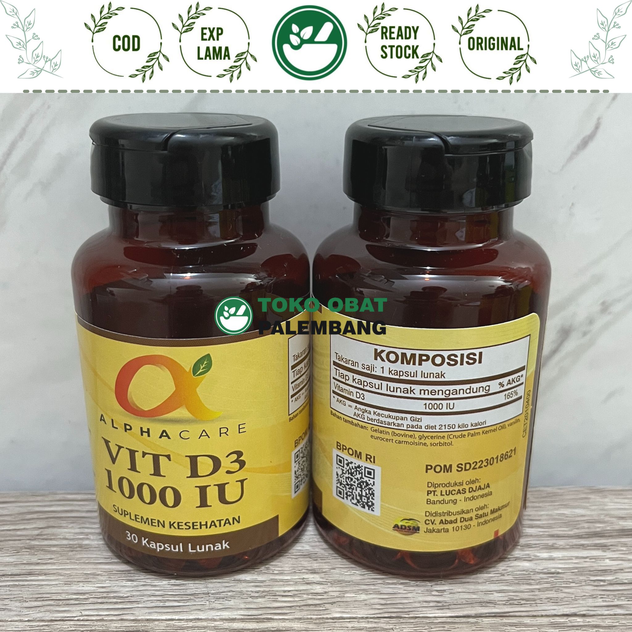 ALPHACARE VIT D3 1000 30 KAPSUL LUNAK ALPHA CARE VITAMIN D3 1000IU ...