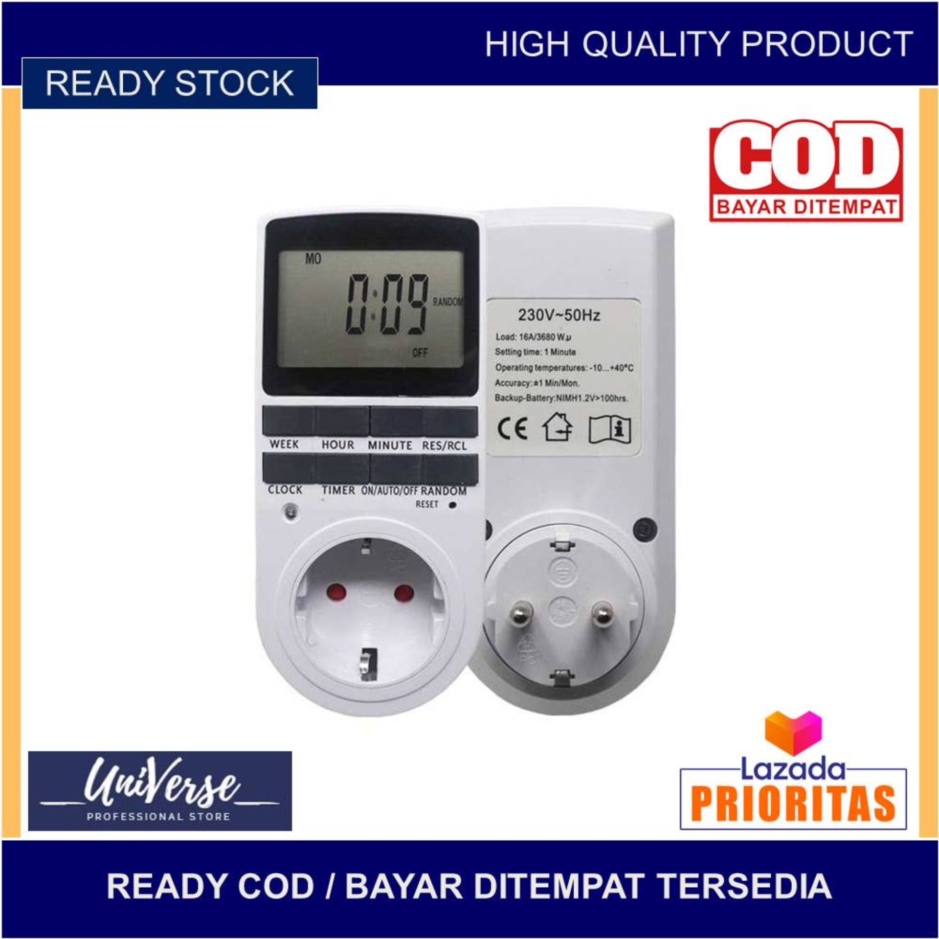 Stop Kontak Digital Dapat diatur Waktu Penggunaan Time Stopper ...