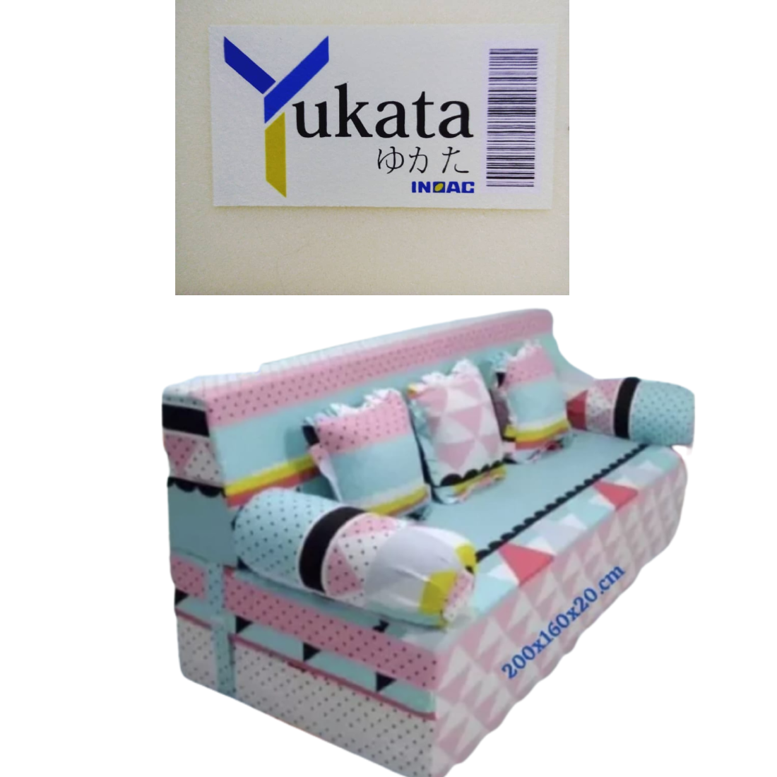 Tebal 20 cm Sofa bed Sofabed INOAC YUKATA D23 No1 sampai 5 Uk ...